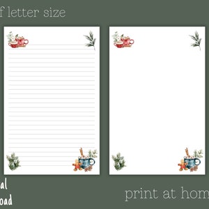 Printable Letter Paper, Christmas Letter, Christmas Stationary, Letter ...