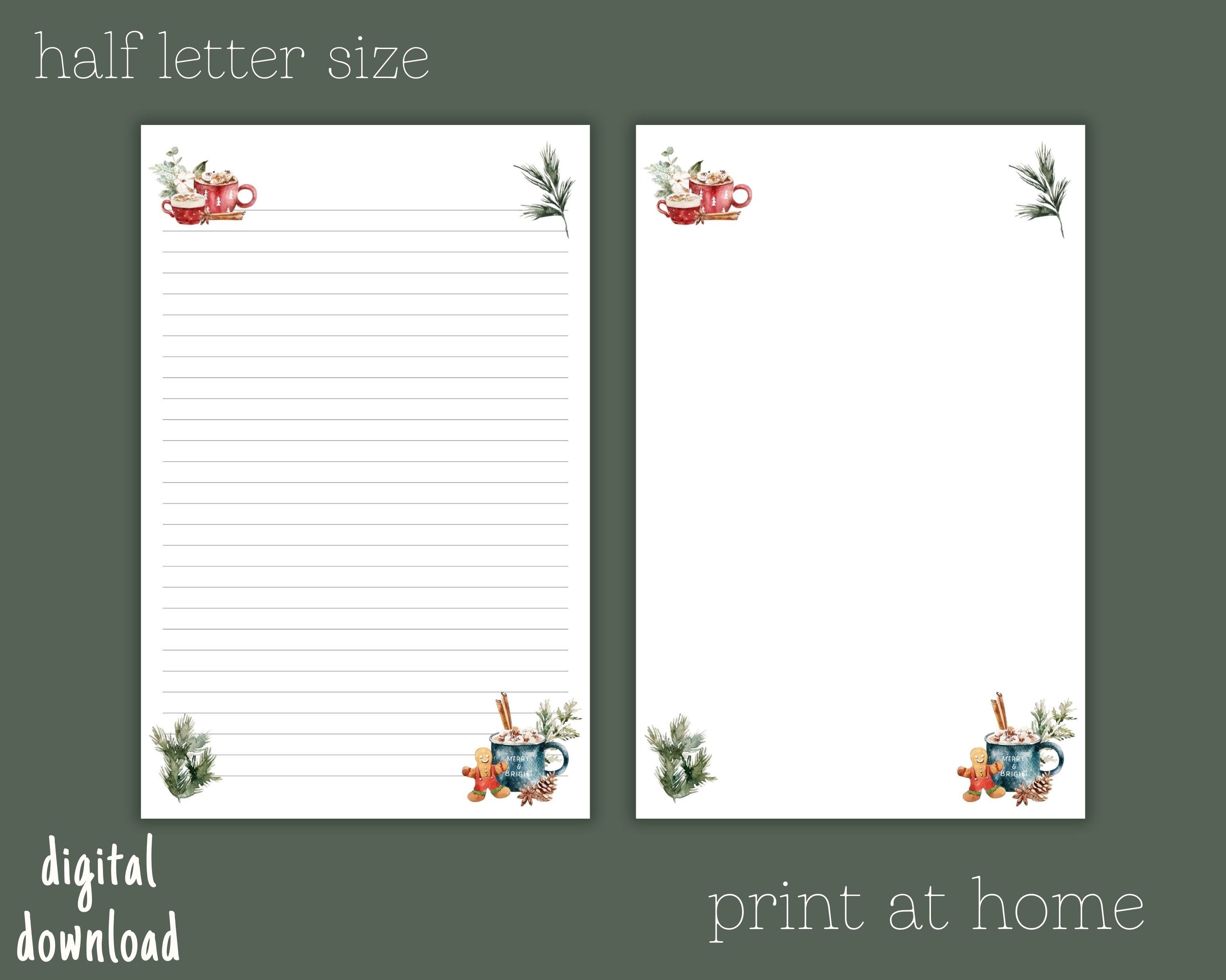 Printable Letter Paper Christmas Letter Christmas | Etsy