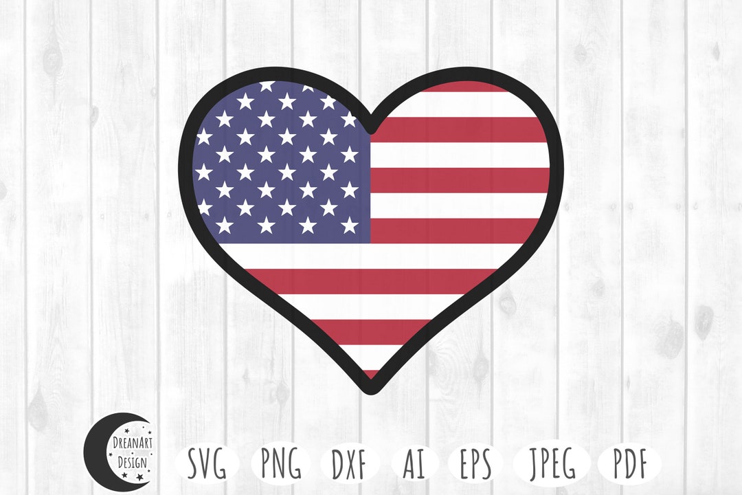 USA Heart Svg, 4th of July Svg, Patriotic Svg, 4th of July Png, Fourth ...