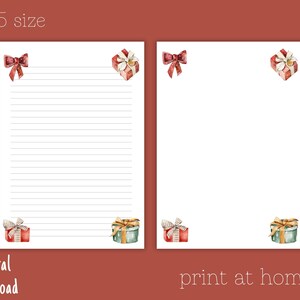 Printable Letter Paper, Christmas Letter, Christmas Stationary, Letter ...