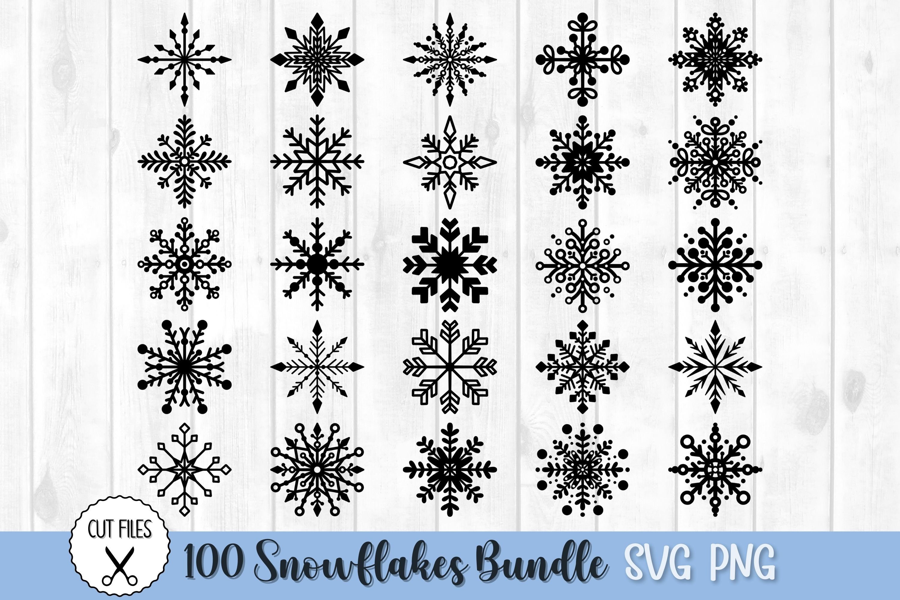 100 Snowflake SVG Bundle Snowflake Svg Snowflake Winter - Etsy