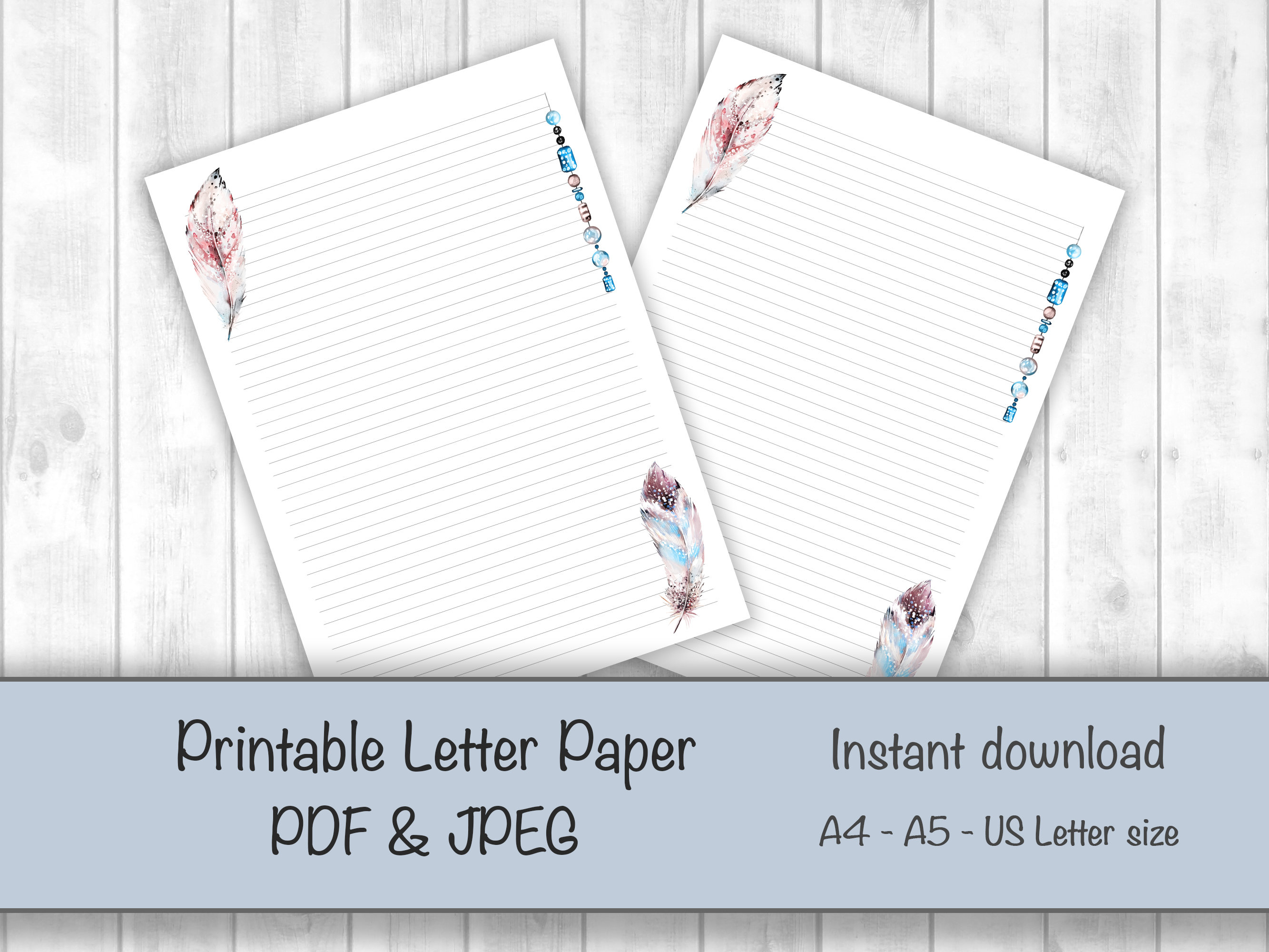 Writing Paper Printable Line Sheet to Do List Letter | Etsy