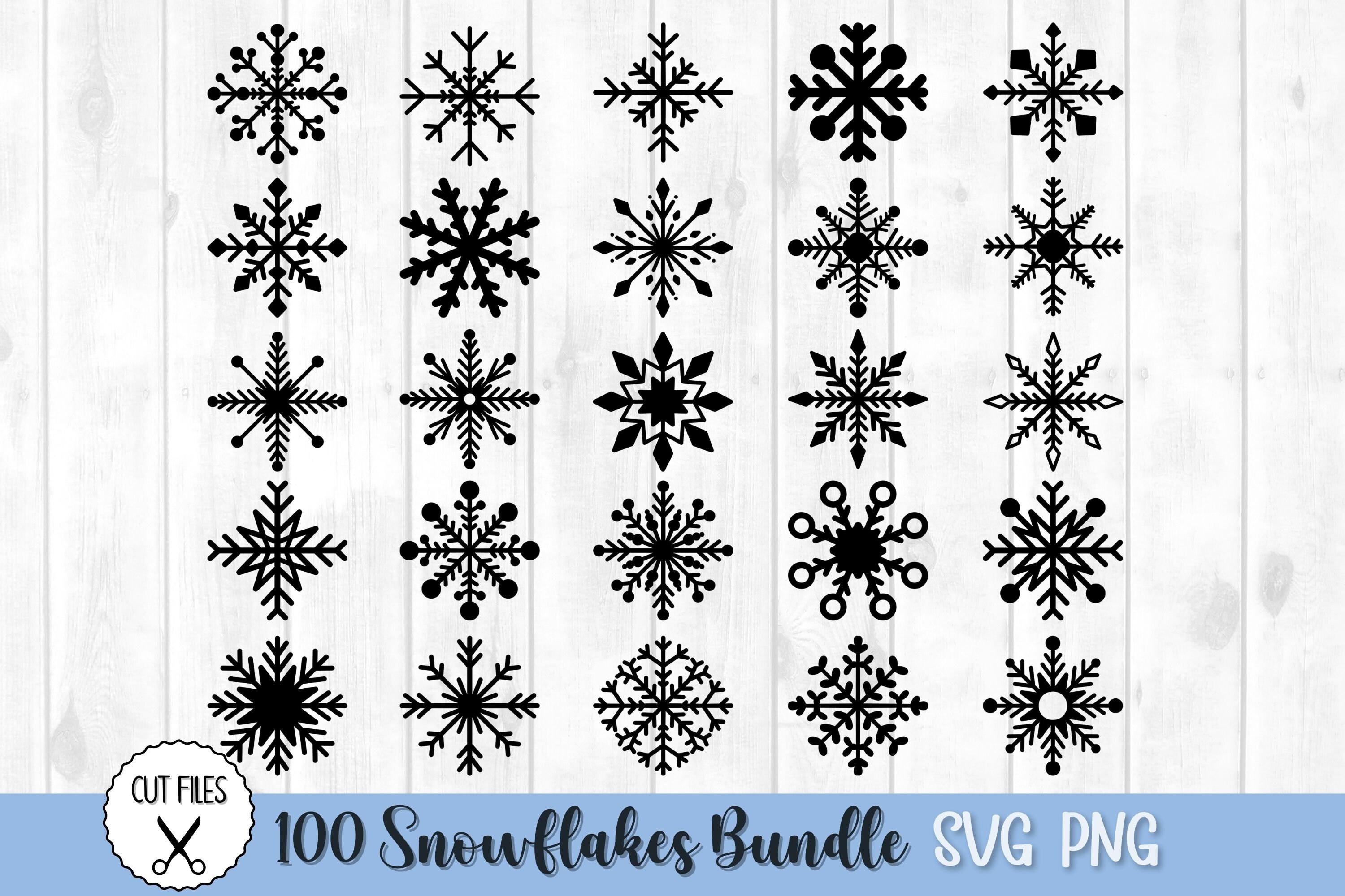 100 Snowflake SVG Bundle Snowflake Svg Snowflake Winter - Etsy