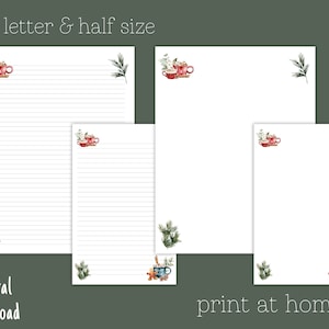 Printable Letter Paper, Christmas Letter, Christmas Stationary, Letter ...