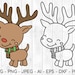 Cute Rudolph SVG, Reindeer Svg, Rudolph Svg, Christmas Svg, Reindeer ...