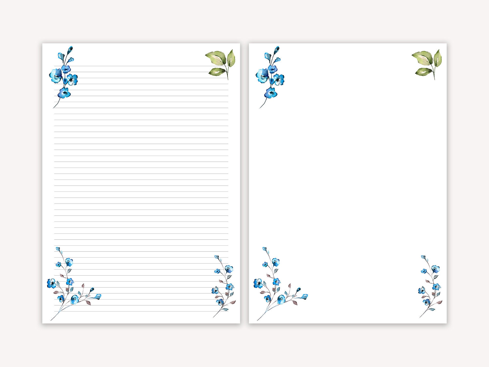 Papercraft Letter Writing Paper Writing Paper Printable Line sheet ...