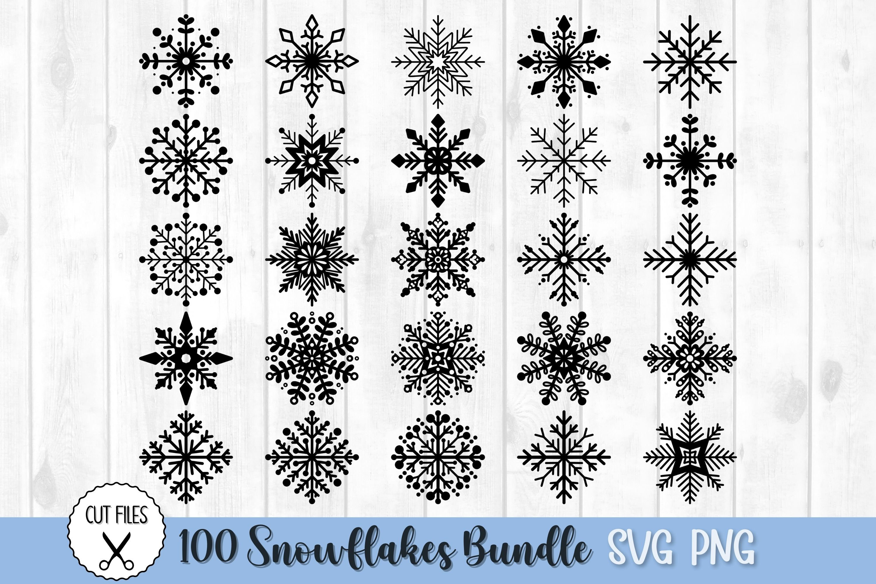 100 Snowflake SVG Bundle Snowflake Svg Snowflake Winter - Etsy