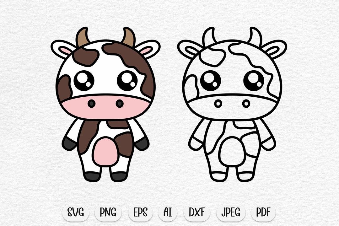Cow Svg, Cute Cow Svg, Baby Cow Svg, Cute Animal Svg, Cow Png, Cute Svg ...