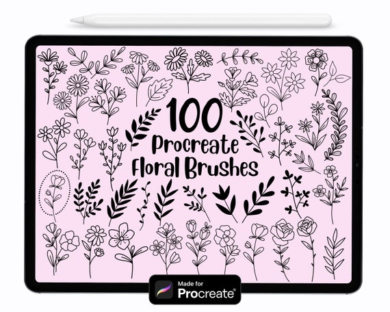 100 Procreate Flower Brushes Procreate Brushes Procreate | Etsy