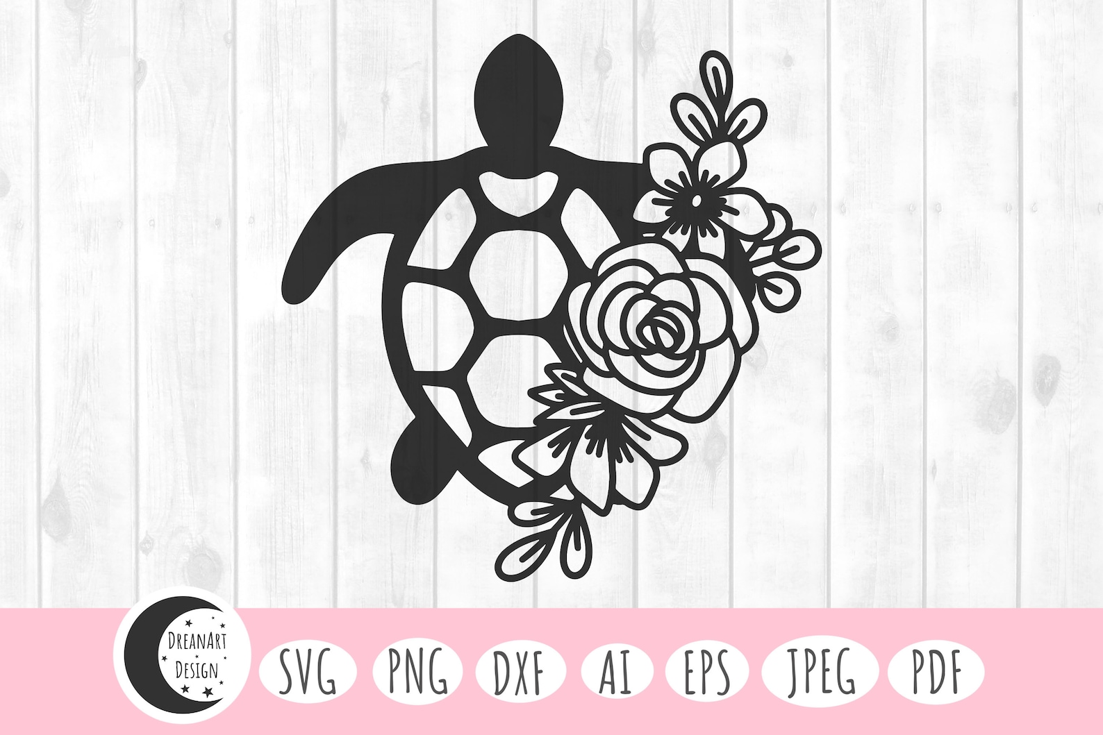 Floral Turtle Svg Turtle Svg Nautical Svg Ocean Svg Sea - Etsy