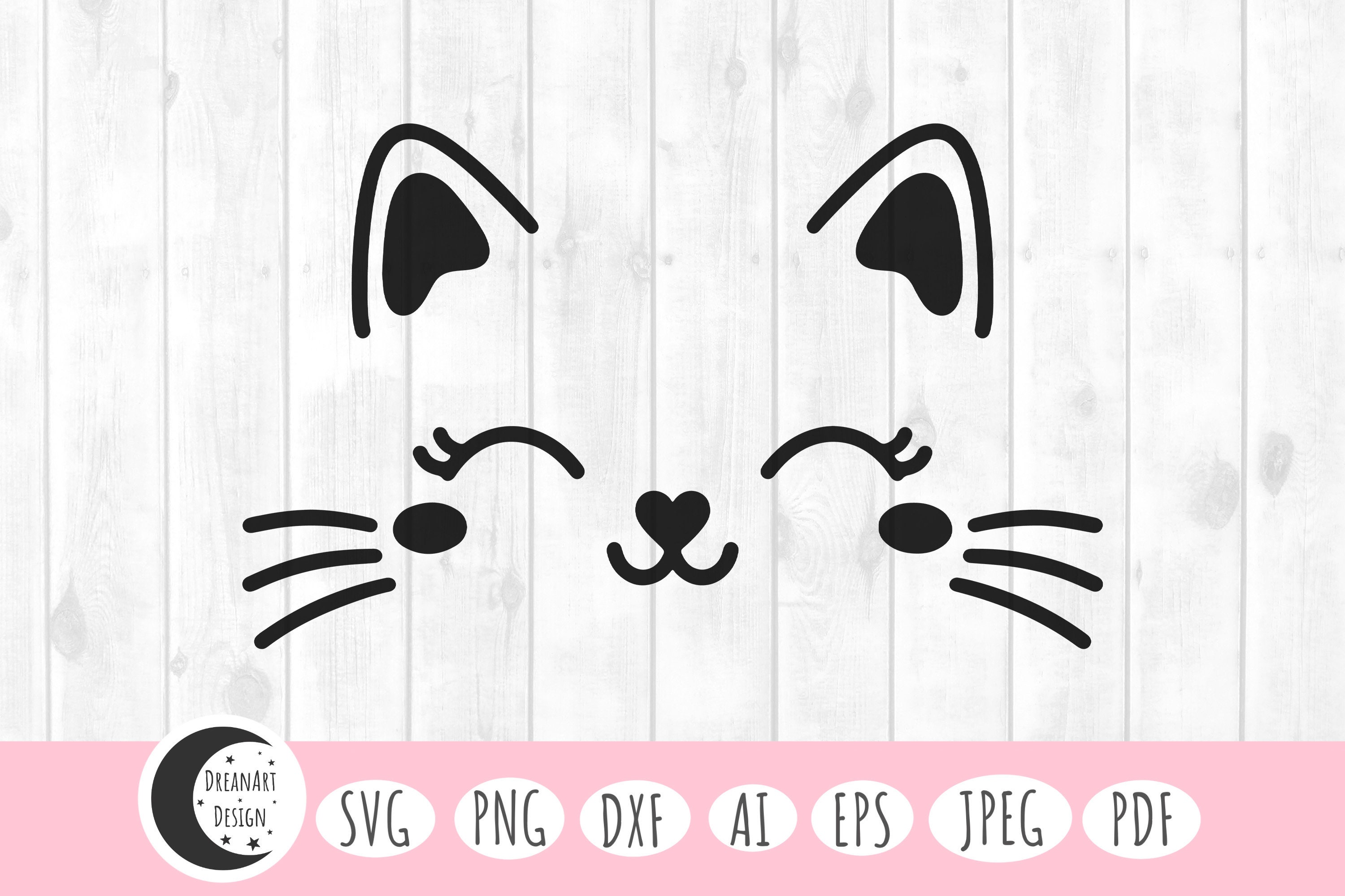 Cute Cat Face Svg, Cute Cat Svg, Cat Svg, Cat Face Svg, Kitty Svg ...