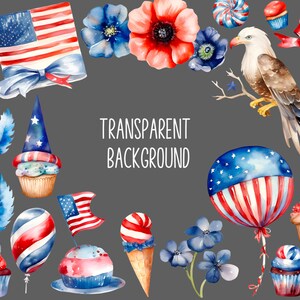 Patriotic Watercolor Cliparts, Patriotic Clipart, Patriotic Png, 4th of ...
