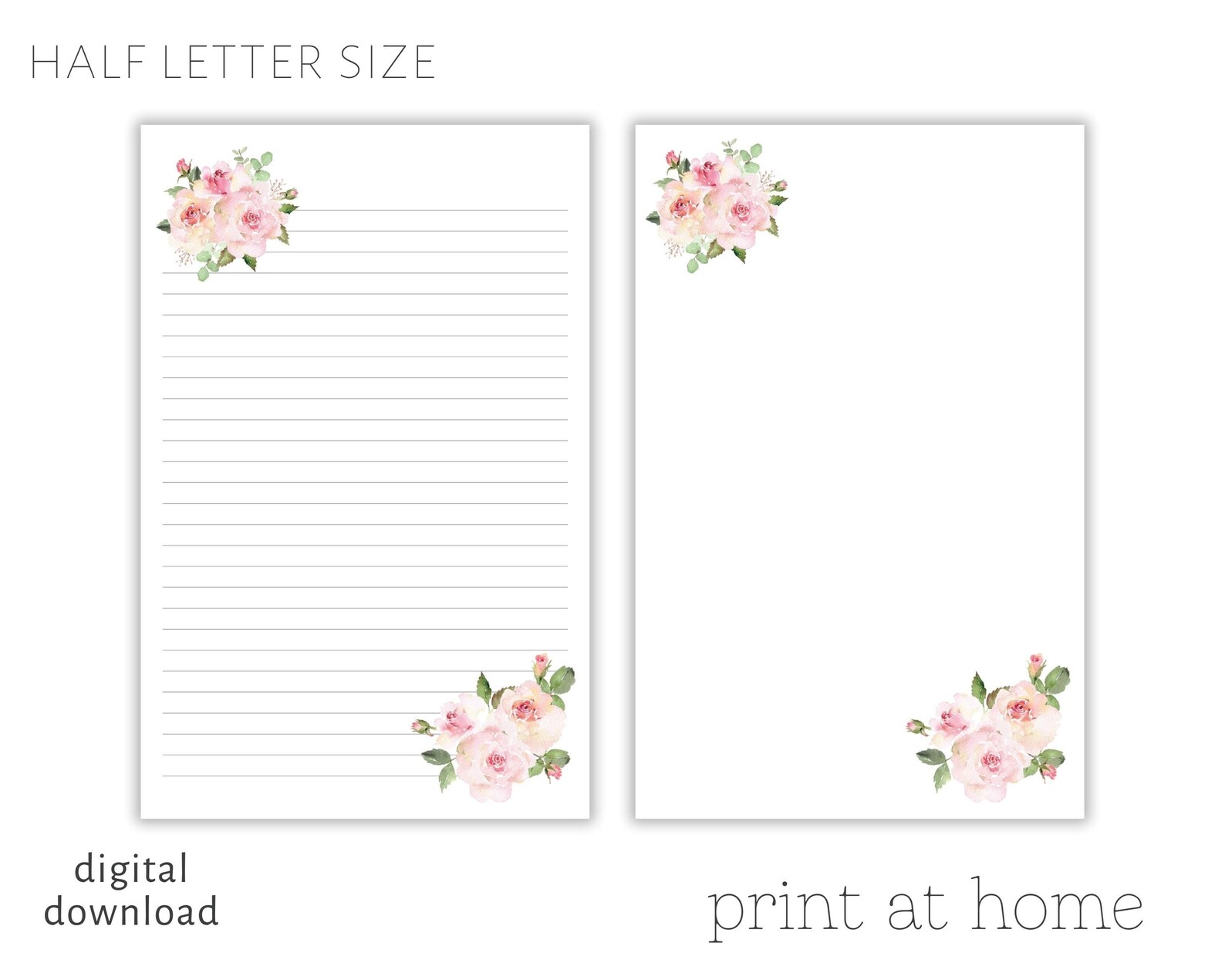 Printable Floral Letter Paper Letter Writing Paper Letter - Etsy