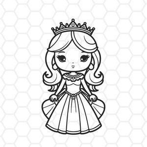 Cute Princess Svg Files for Cricut, Princess Svg, Princess Clipart ...
