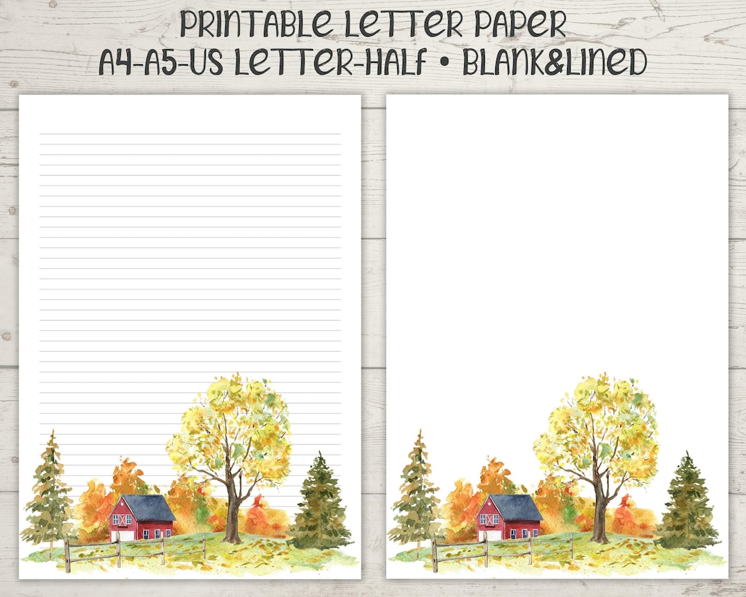 Printable Letter Paper, Letter Paper, Stationary Paper, Stationery Set ...