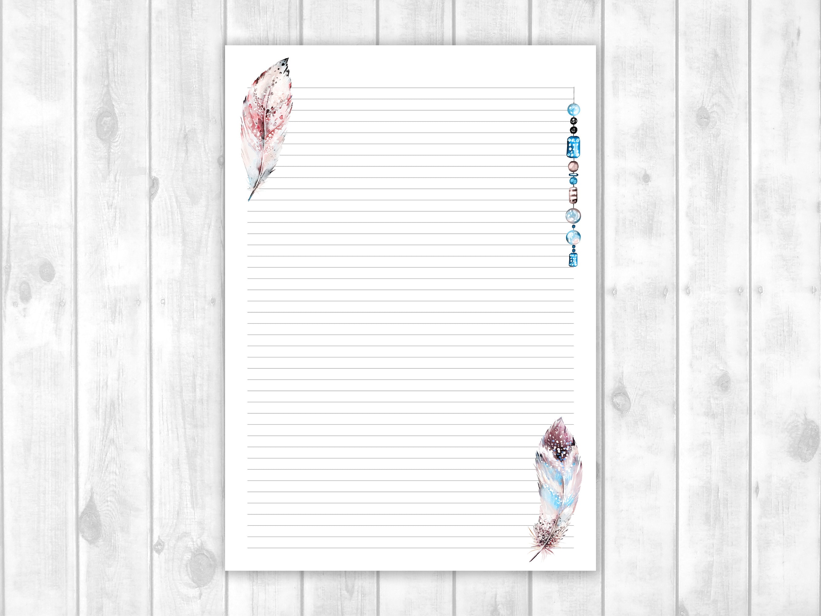 Writing Paper Printable Line Sheet to Do List Letter | Etsy