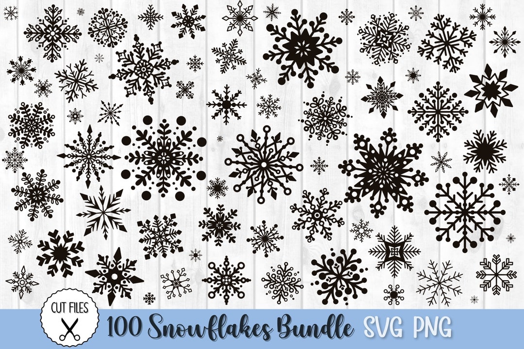 100 Snowflake SVG Bundle, Snowflake Svg, Snowflake, Winter Svg, Snow ...