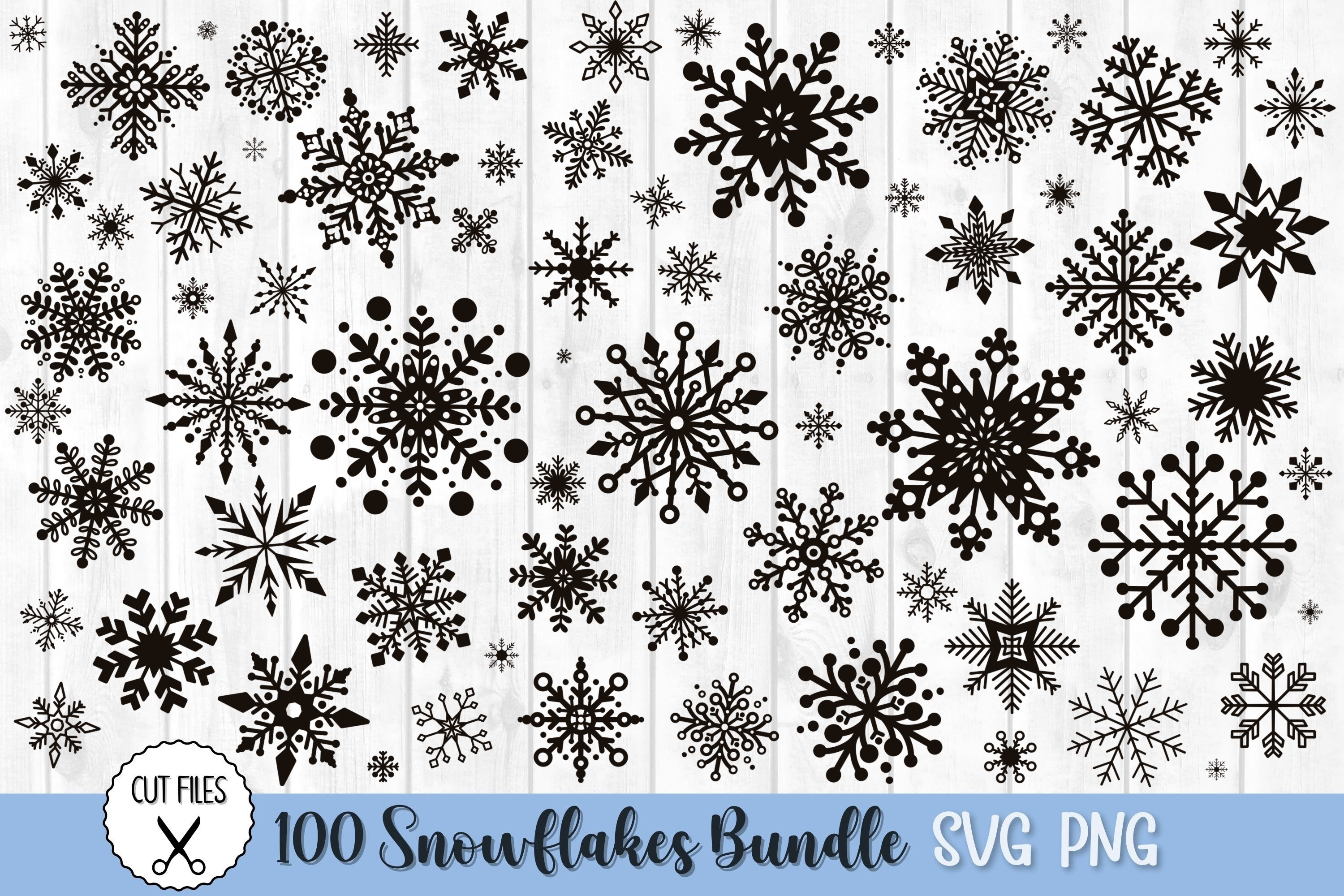 100 Snowflake SVG Bundle Snowflake Svg Snowflake Winter - Etsy