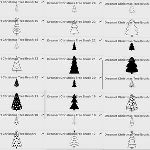 Procreate Brushes, Procreate, Christmas Tree Brushes, Procreate Stamps ...