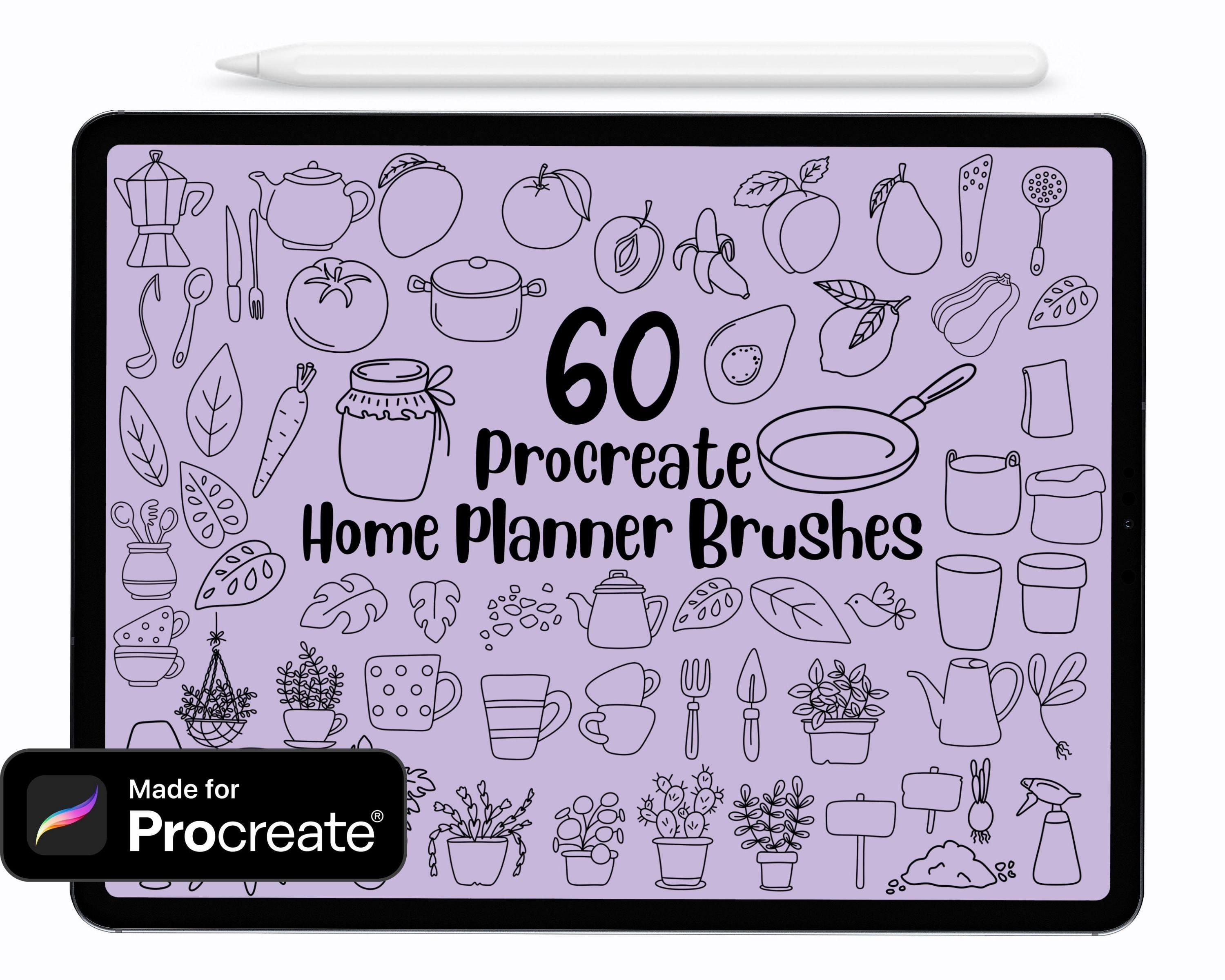 Procreate Home Planner Brushes Procreate Stamps Procreate - Etsy