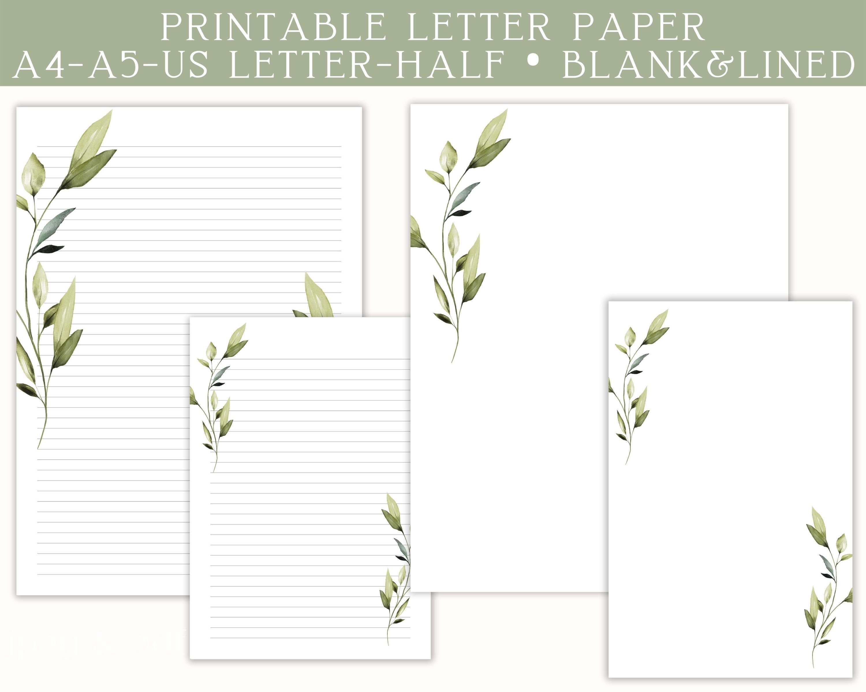 Printable Letter Paper Letter Writing Paper Letter Writing | Etsy Canada