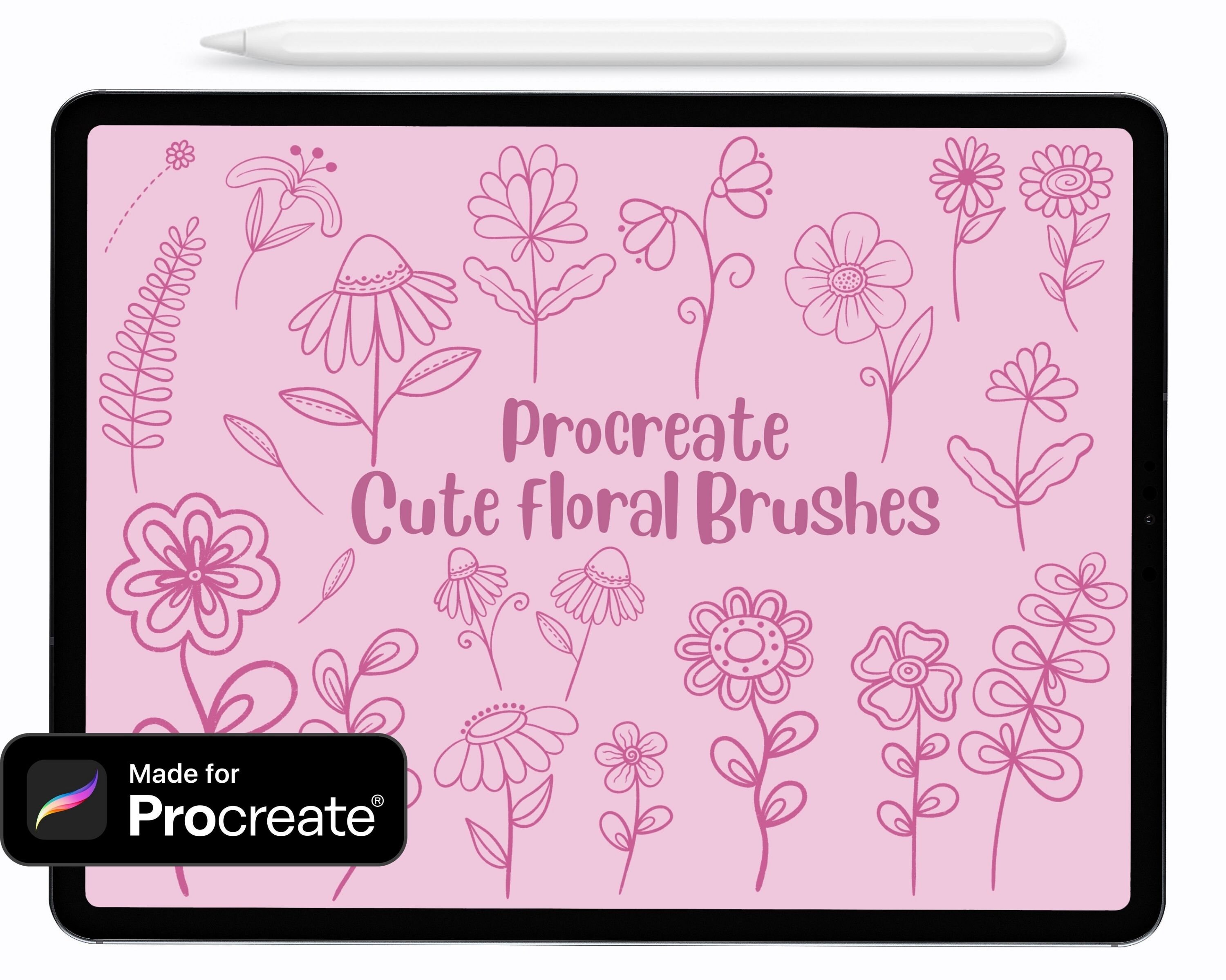Procreate Cute Flowers Brushes Procreate Procreate Brushes - Etsy