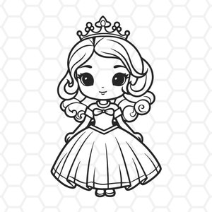 Cute Princess Svg Files for Cricut, Princess Svg, Princess Clipart ...