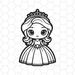 Cute Princess Svg Files for Cricut, Princess Svg, Princess Clipart ...