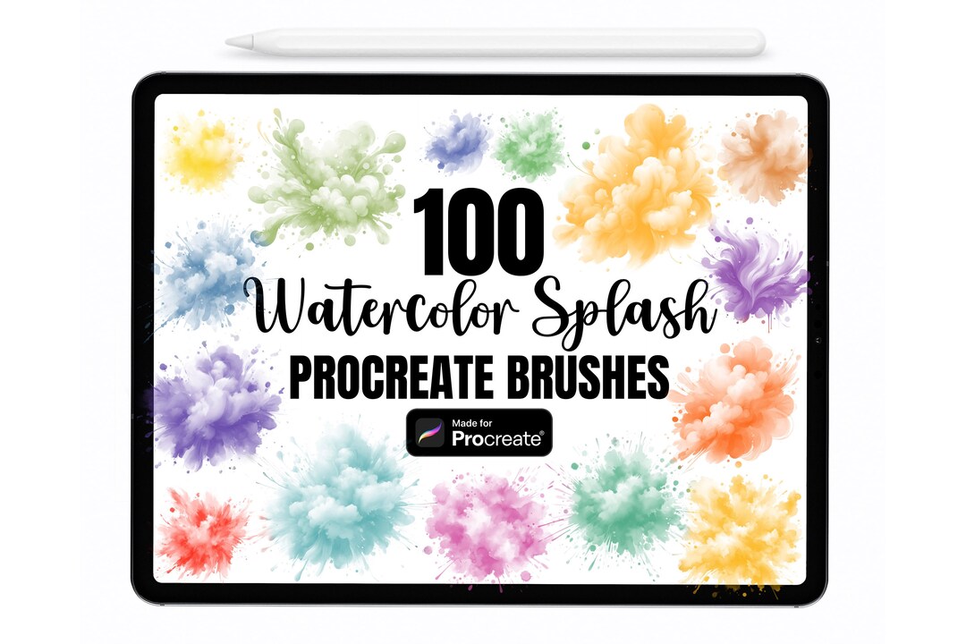 100 Splash Procreate Stamp Brushes, Procreate Brushes, Procreate Stamps ...