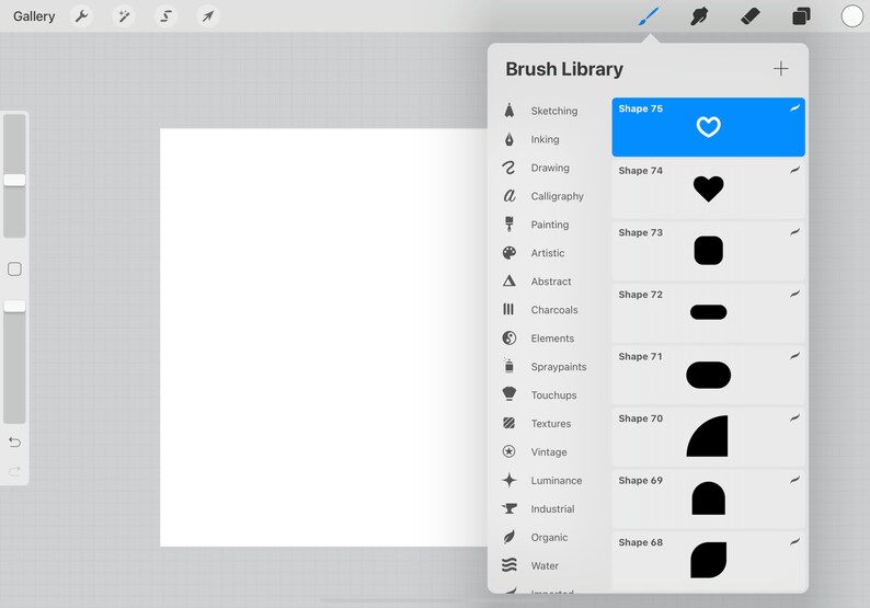 Procreate Shape Brush Procreate Brushes Procreate Doodle - Etsy