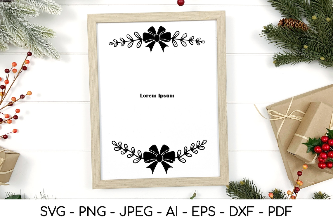 Christmas Border Svg Christmas Frame Svg Christmas Svg | Etsy