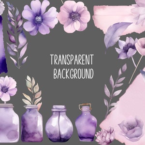 Purple Watercolor Cliparts, Purple Clipart, Purple Png, Watercolor ...