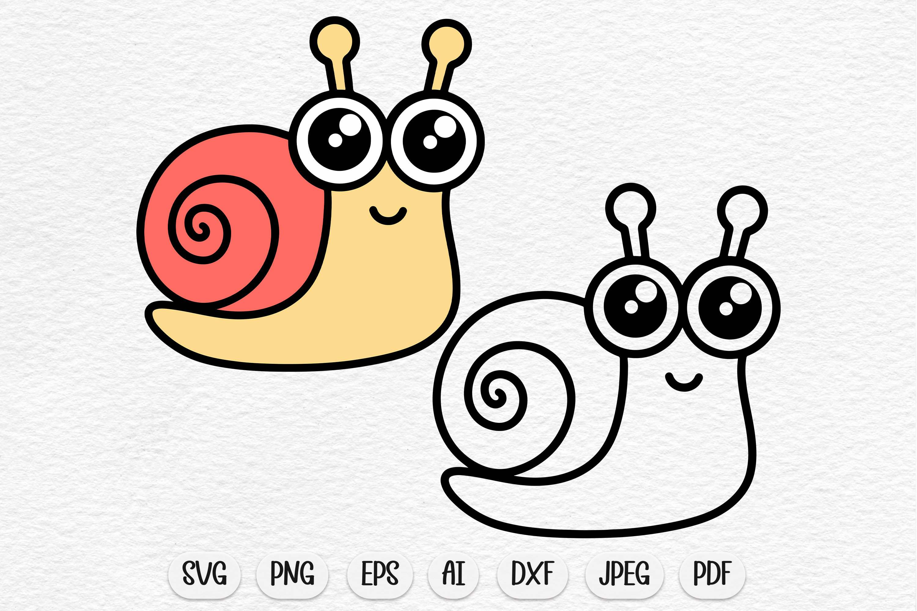 Cute Snails Clipart
