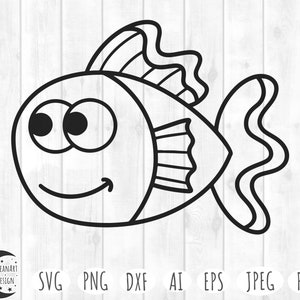 Fish Svg, Fish Svg Silhouette, Sea Life Fish Svg, Fish Face Svg ...