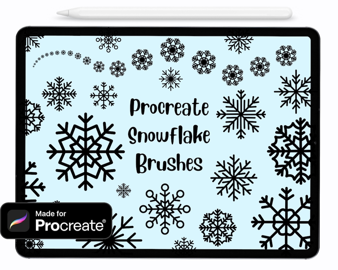 Procreate Brushes Procreate Snowflake Brushes for Procreate - Etsy