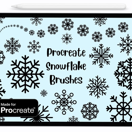 Procreate Brushes Procreate Snowflake Brushes for Procreate - Etsy