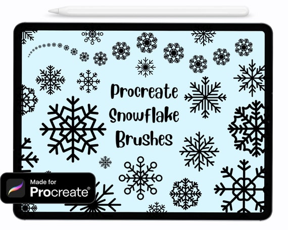 Procreate Brushes Procreate Snowflake Brushes for Procreate - Etsy