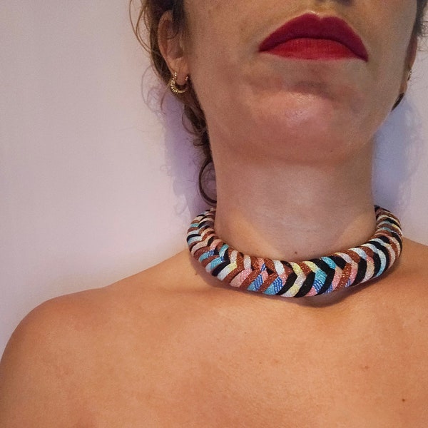 Textile Necklace - Etsy