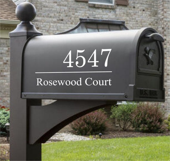 Custom Personalized Mailbox Vinyl Decal - Etsy