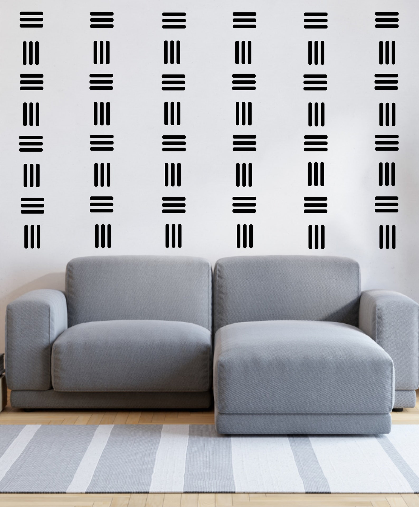 Wall Line Decals Removable Wall Decals Modern Bedroom Bojo - Etsy