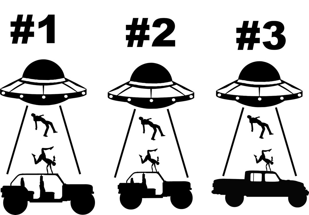 Easter Egg Alien Abduction Vinyl Decal for Jeeps - Etsy