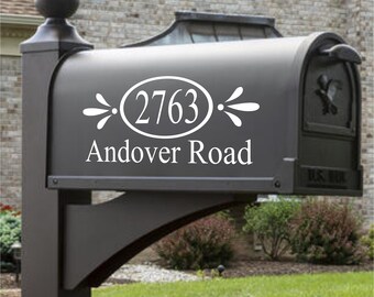 Custom Monogram Mailbox Vinyl Decal Custom Monogram Mailbox - Etsy