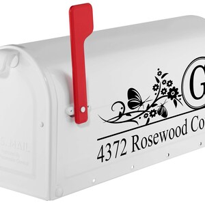 Custom Personalized Monogram Mailbox Vinyl Decal With | Etsy