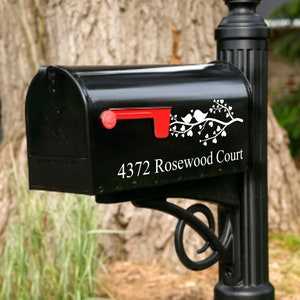 Custom Love Birds Mailbox Vinyl Decal, Custom Mailbox, Custom Mailbox ...