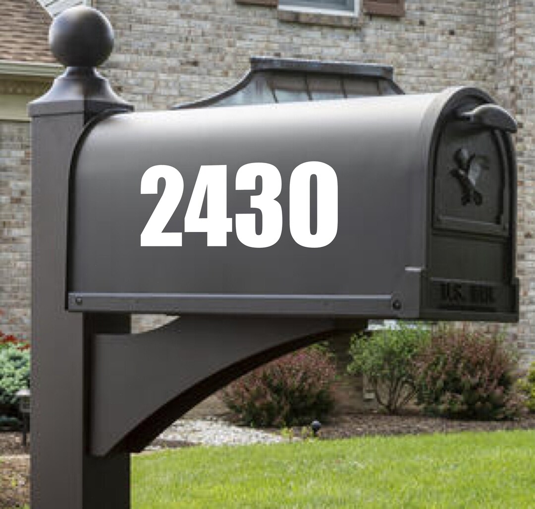 Custom Mailbox Number Vinyl Decal - Etsy