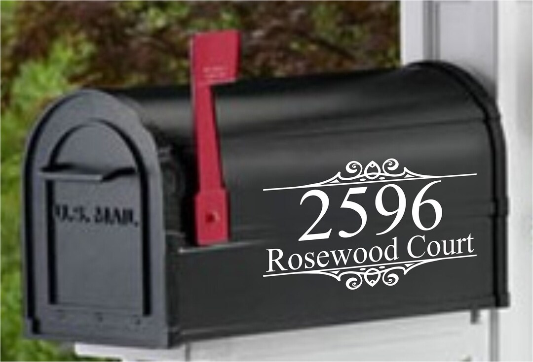 Custom Mailbox Vinyl Decal With Last Name - Etsy