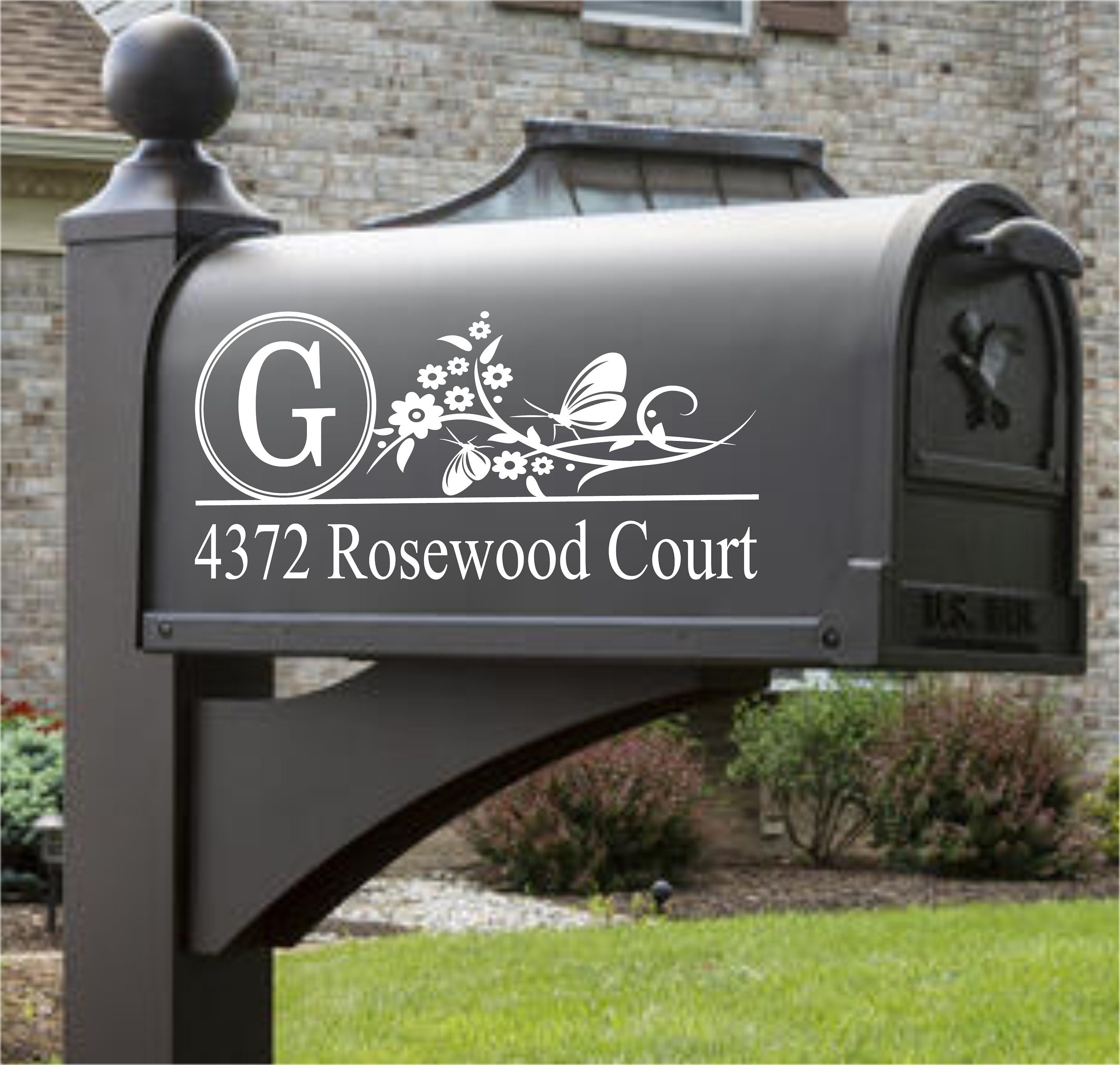 Custom Personalized Monogram Mailbox Vinyl Decal With - Etsy