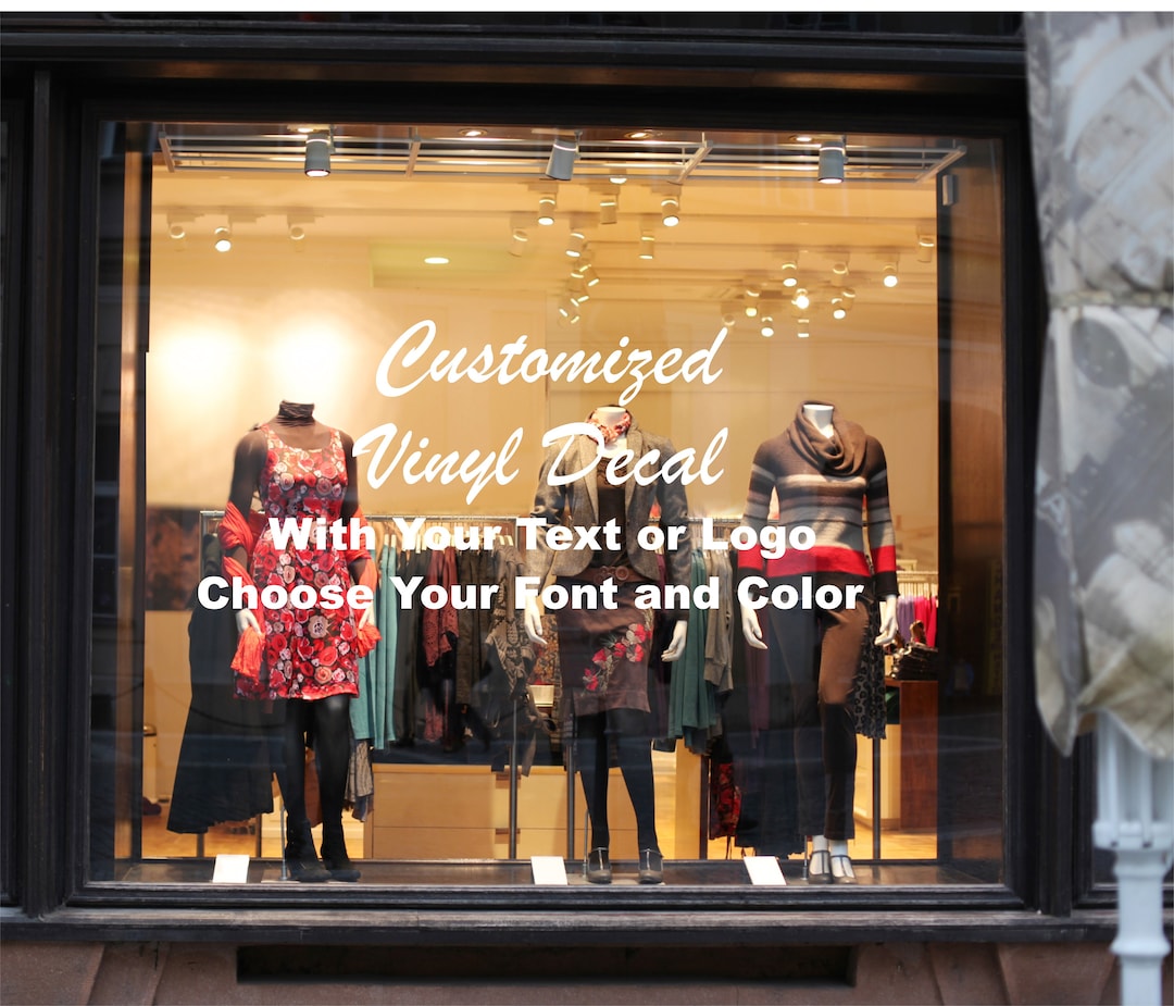 Custom Business Sign Decal / Company Logo / Business Door Decal / Store ...