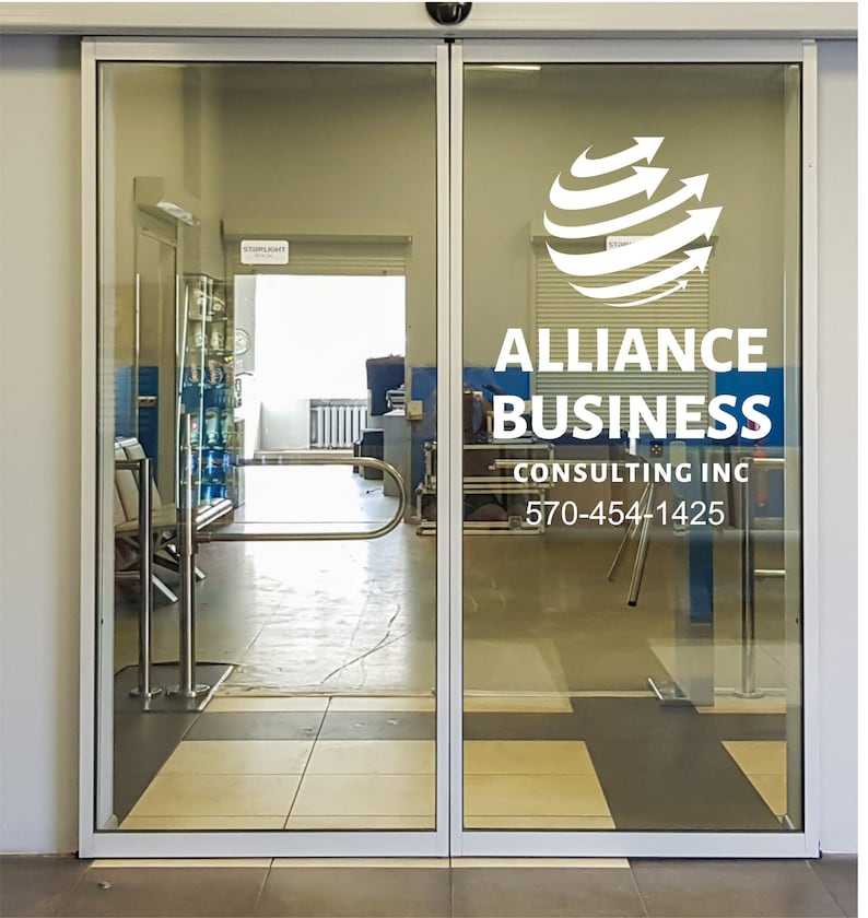 Custom Business Sign Decal / Company Logo / Business Door Decal / Store ...