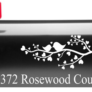 Custom Love Birds Mailbox Vinyl Decal, Custom Mailbox, Custom Mailbox ...